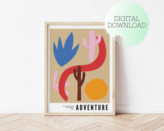 PRINTABLE ADVENTURE POSTER Printable Adventure Poster Desert | Etsy