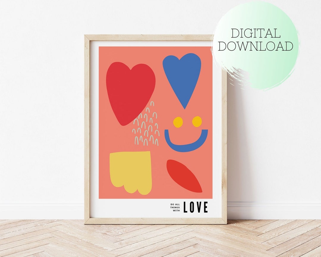 PRINTABLE LOVE POSTER, Valentines Day Print, Printable Nursery Poster ...