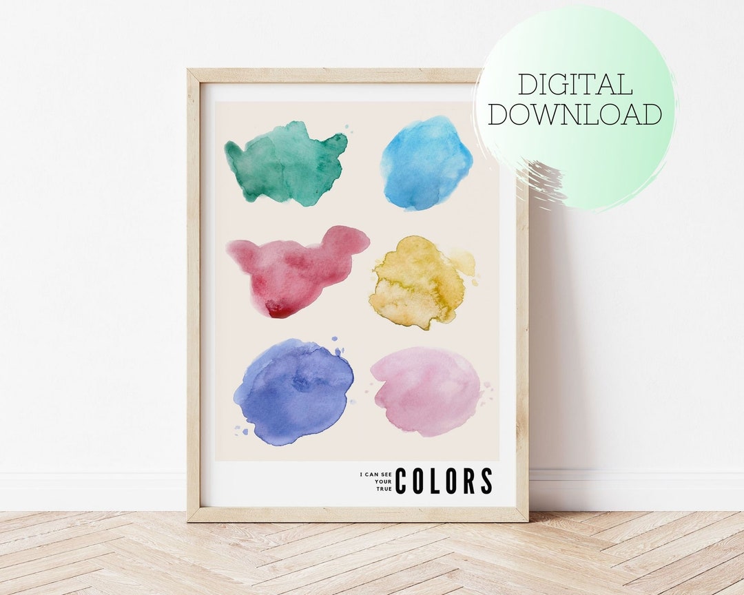 PRINTABLE COLORS POSTER, Colors Print, Educational Print, Printable ...