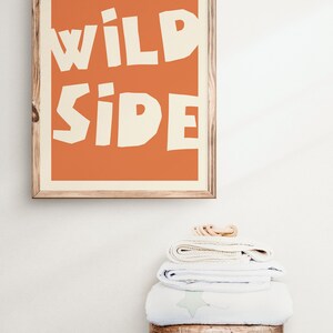 PRINTABLE Wild Side POSTER, Wild Kids Print, Rust Kids Room Decor, Rust ...