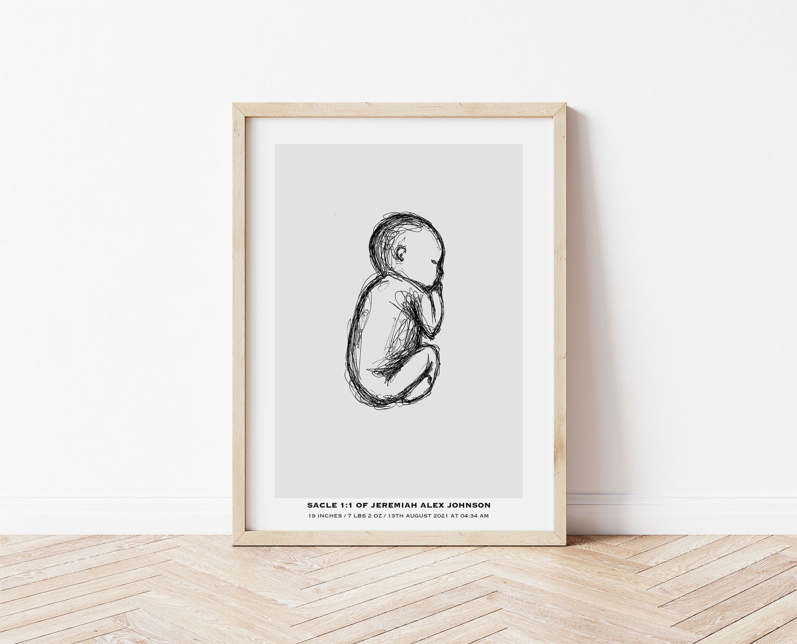 PRINTABLE CUSTOM BIRTH Poster Newborn Illustration in Scale | Etsy