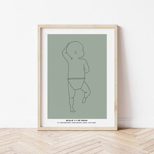 PRINTABLE Baby Poster, Personalised Birth Poster, Newborn in Scale 1:1 ...