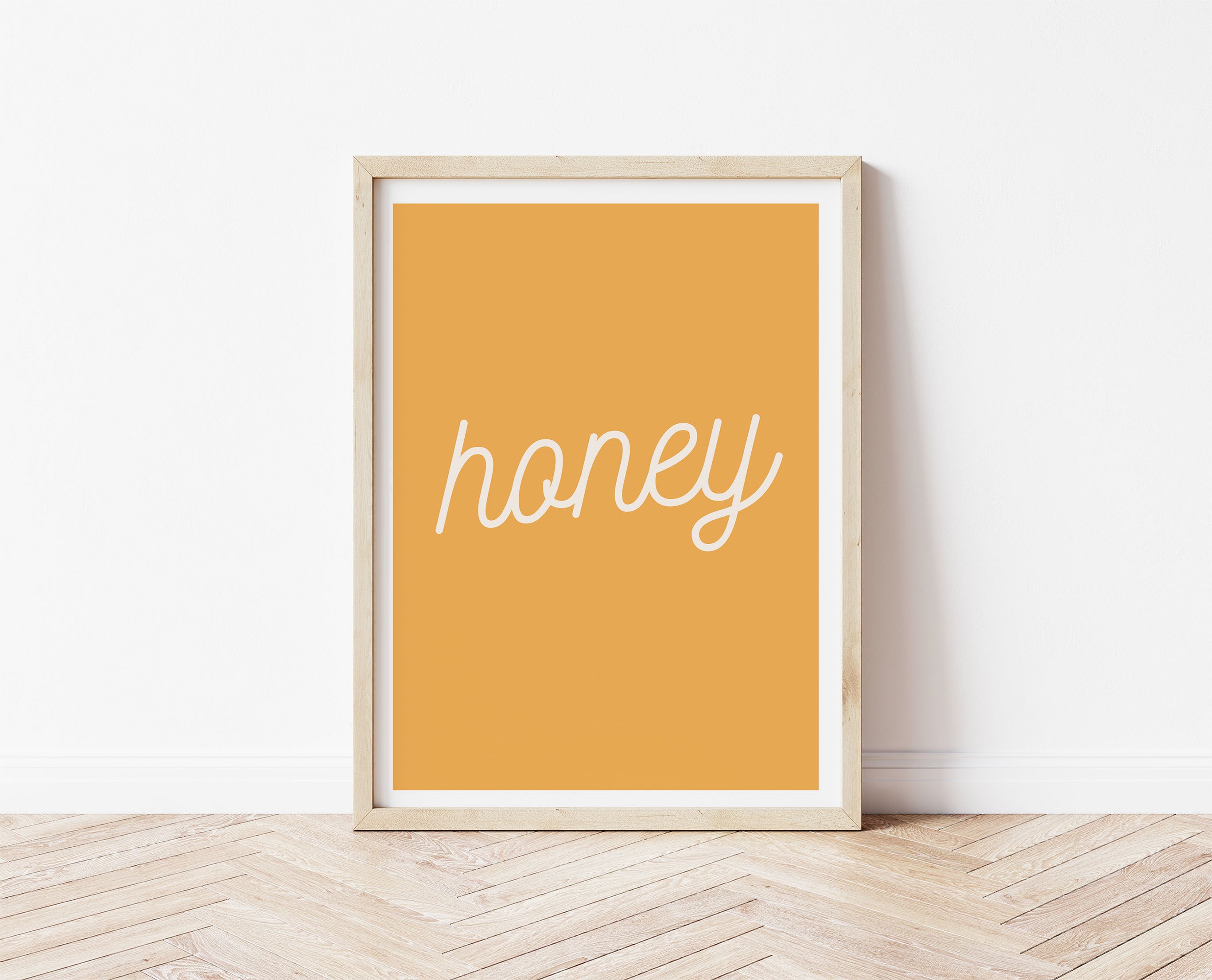 PRINTABLE HONEY Poster, HONEY Print, Mustard Honey Print, Mustard ...