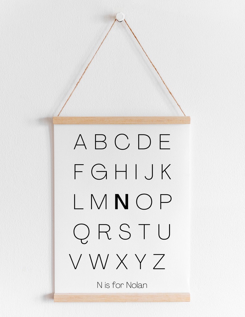 PRINTABLE CUSTOM ALPHABET Poster Personalised Alphabet - Etsy