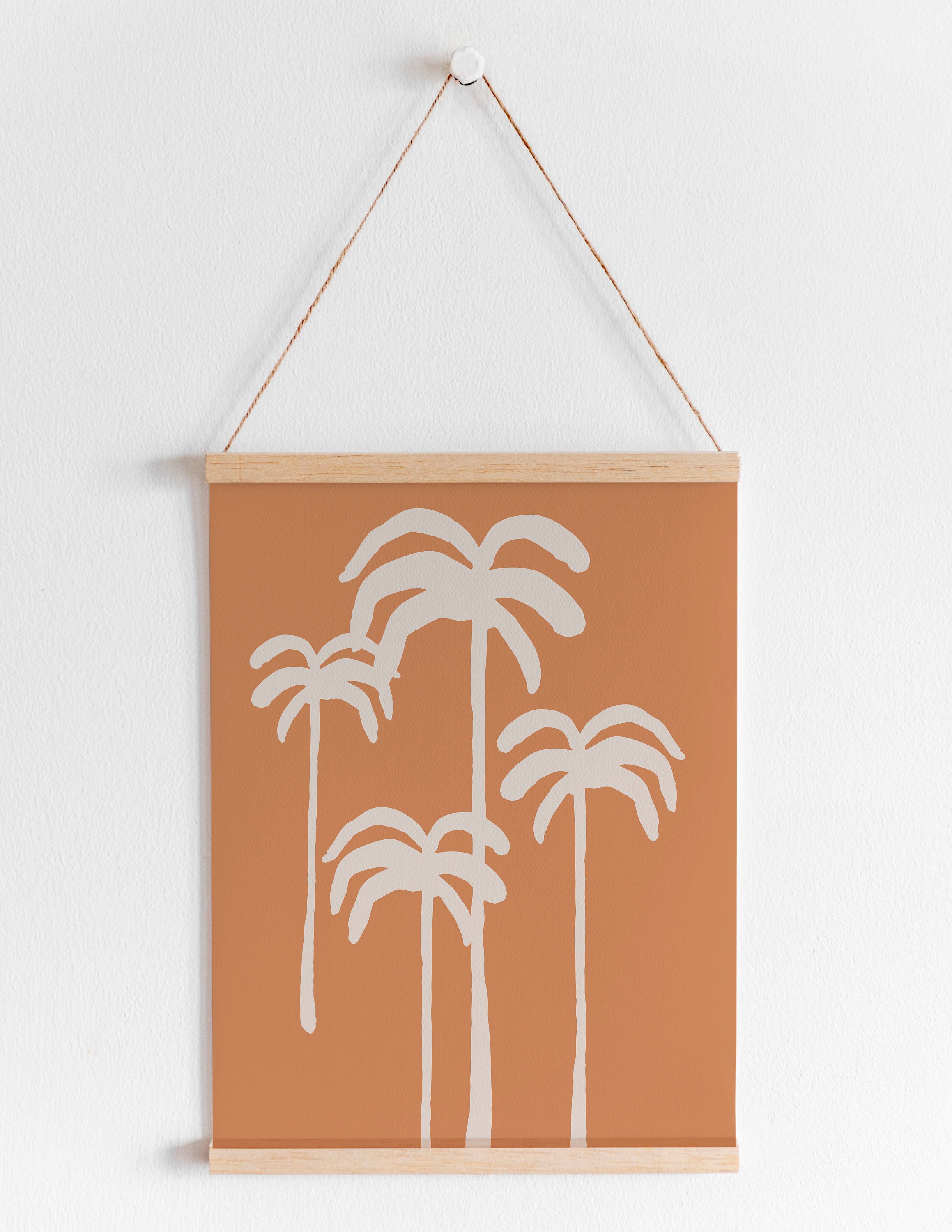 PRINTABLE PALM TREES Poster Bundle, Burnt Orange Nursery Decor ...