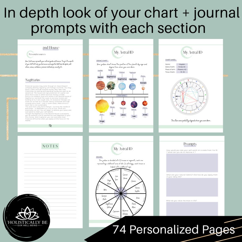Personalized Birth Chart Reading Journal With Prompts - Etsy