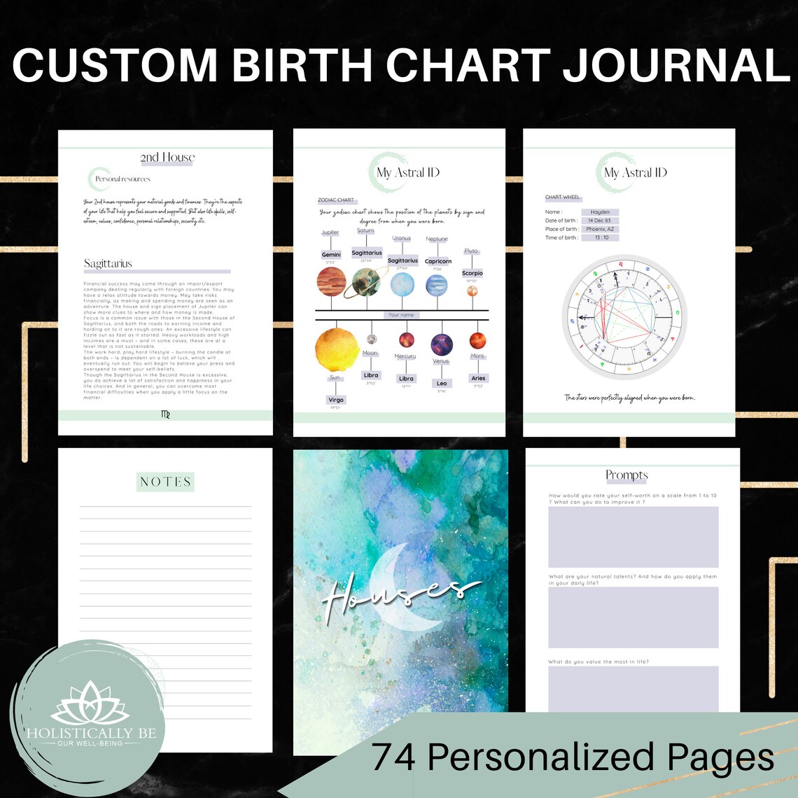 Personalized Birth Chart Reading Journal With Prompts - Etsy