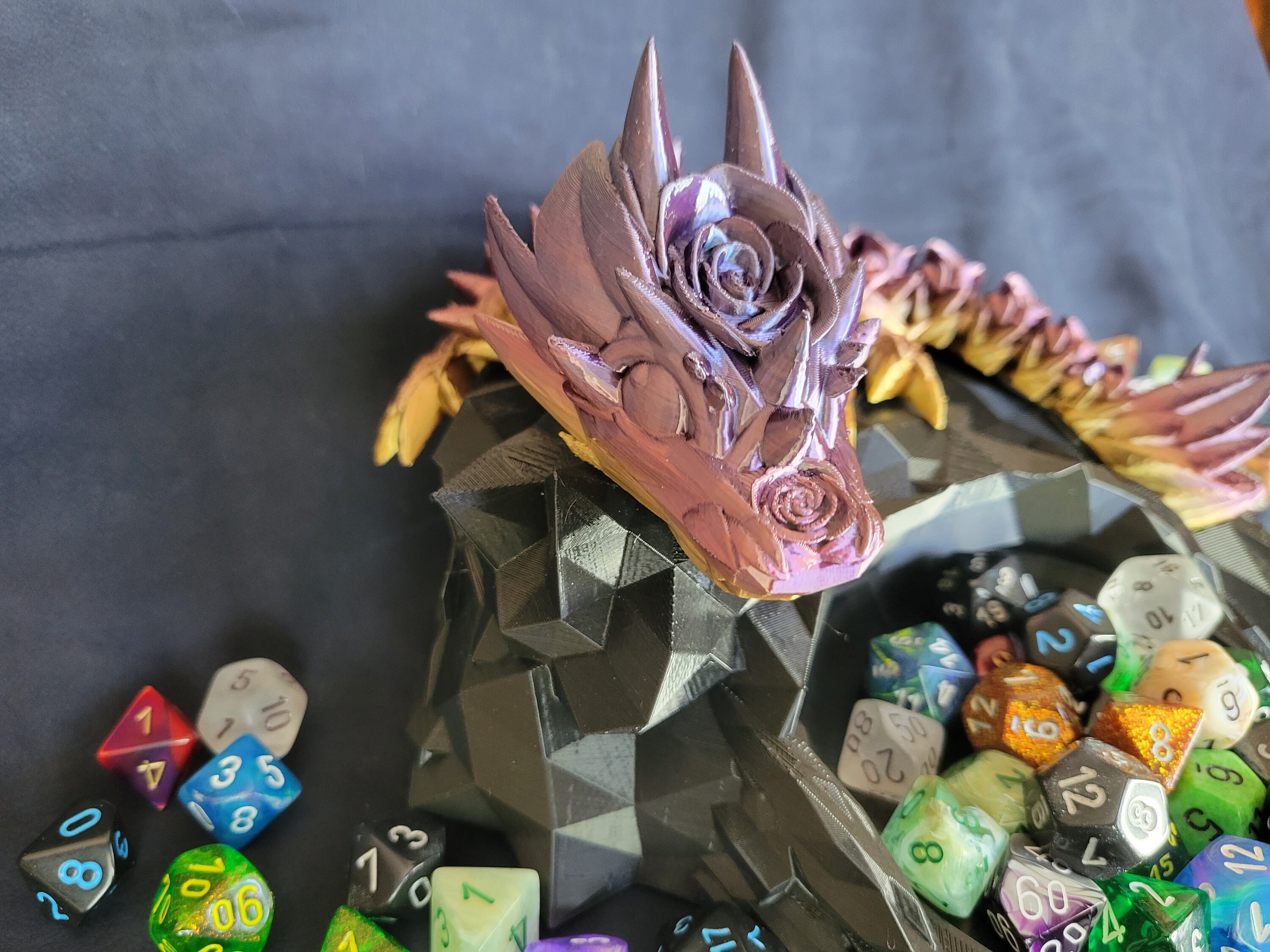 Rose Dragon, Articulated Dragon, Baby Dragon, Fidget - Etsy