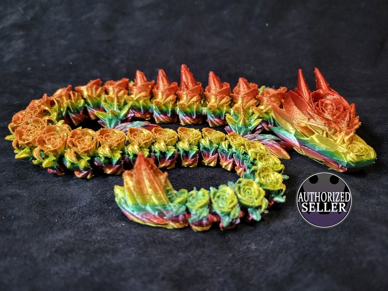 Rose Dragon Articulated Dragon Fidget - Etsy