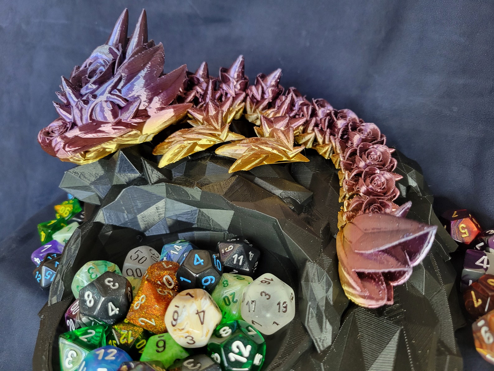 Rose Dragon, Articulated Dragon, Baby Dragon, Fidget - Etsy