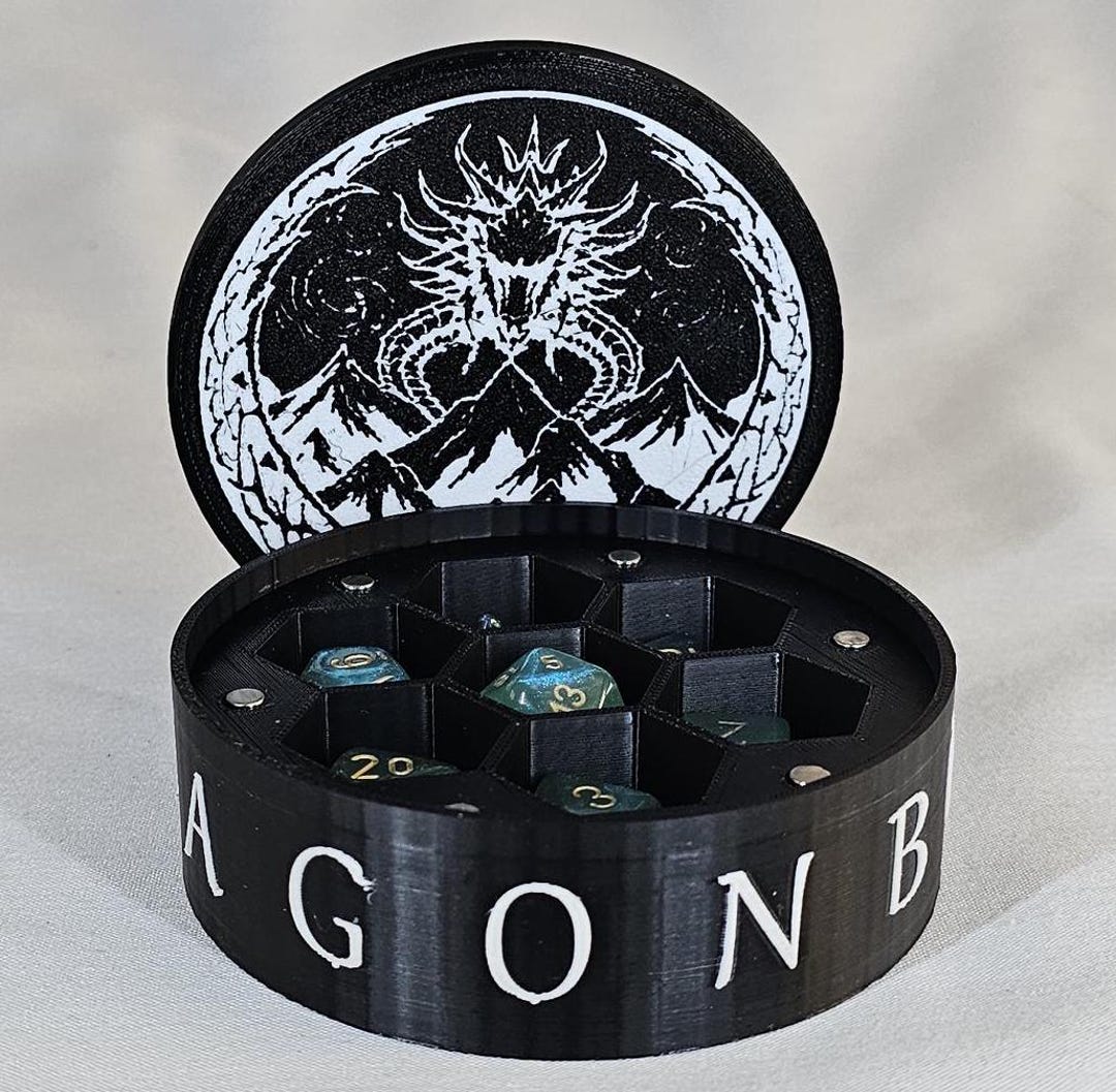 Dragonborn Dice Box, Tabletop Accessory, DND Dice Holder and Drink ...