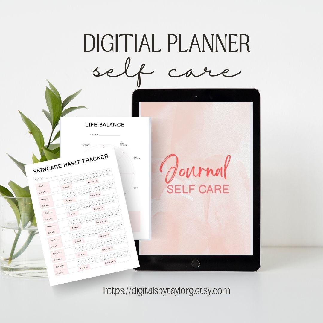 Self-care Journal Bundle, Workbook, Self-care Planner, Digital Self ...