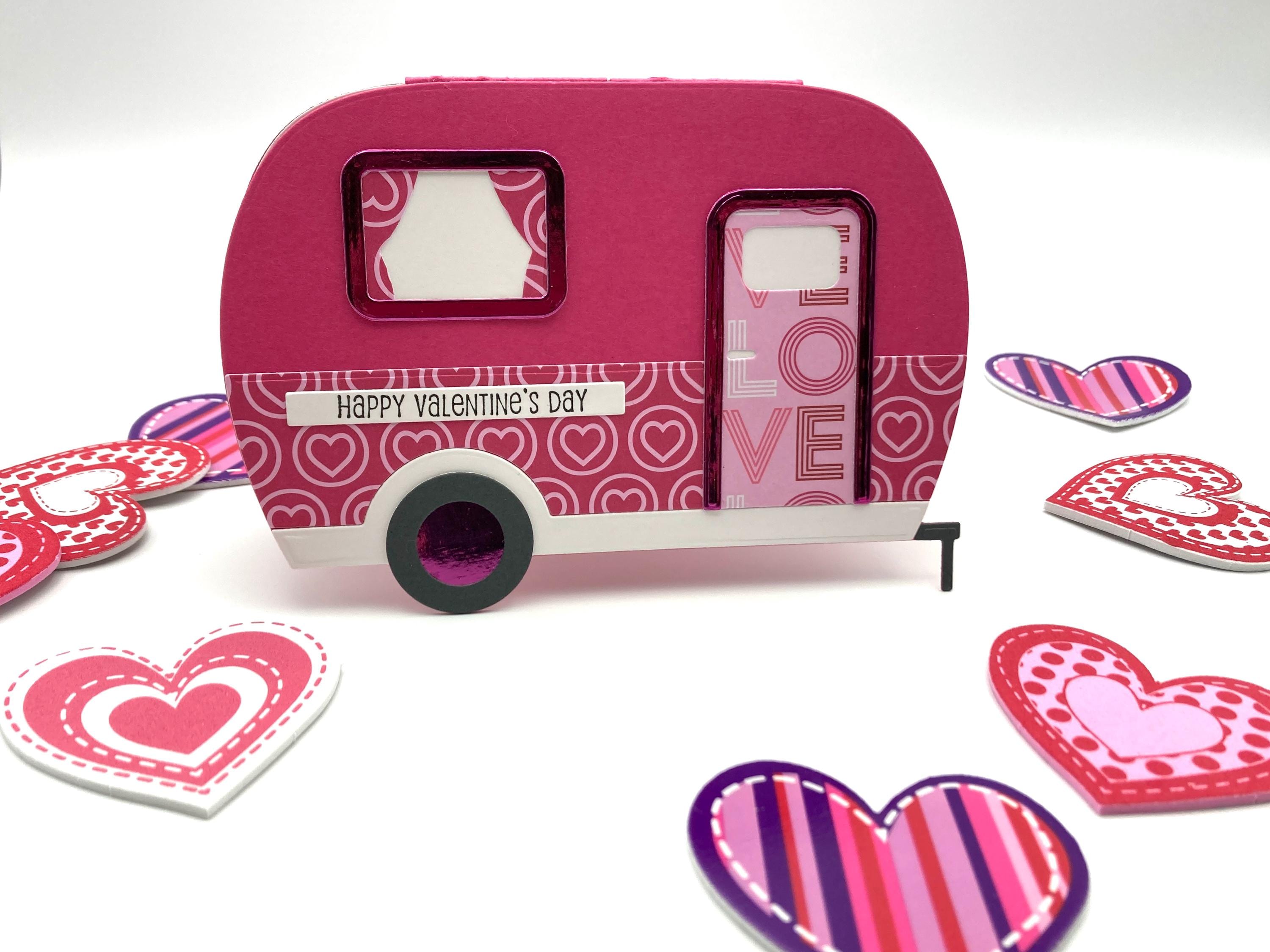 Valentine Camping Trailer Card - Etsy
