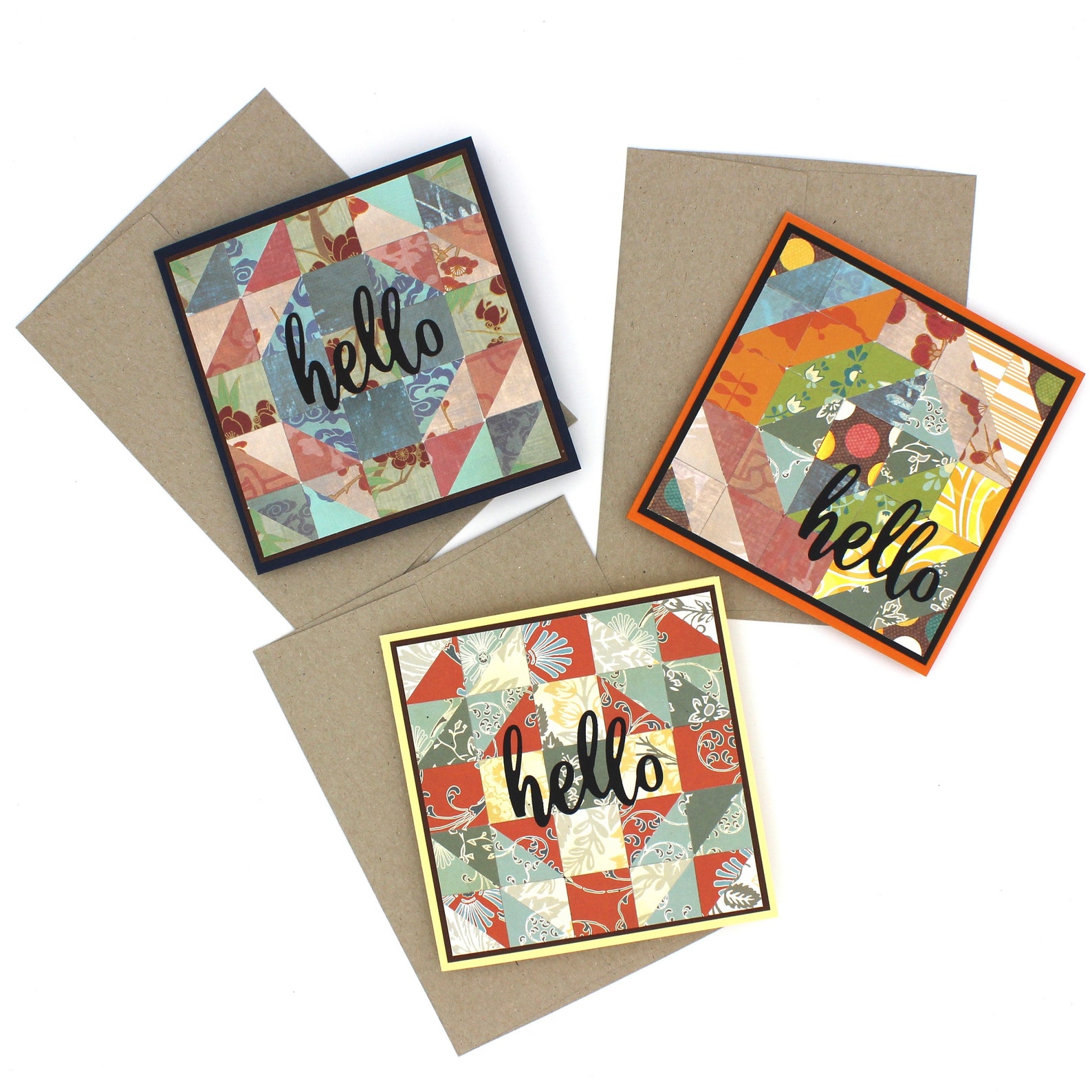 Hello Card Set, Set of 3 Hello Cards - Etsy