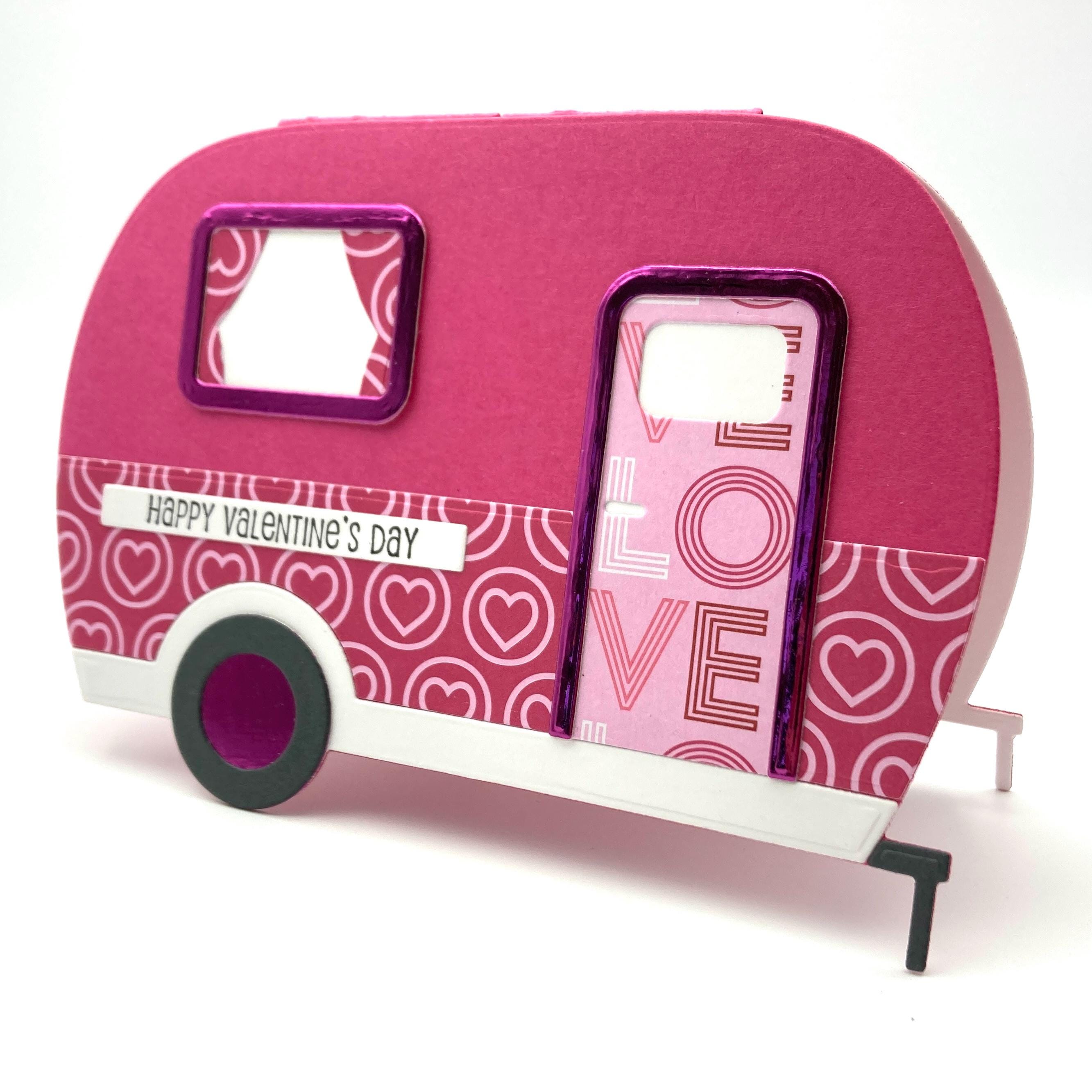 Valentine Camping Trailer Card - Etsy