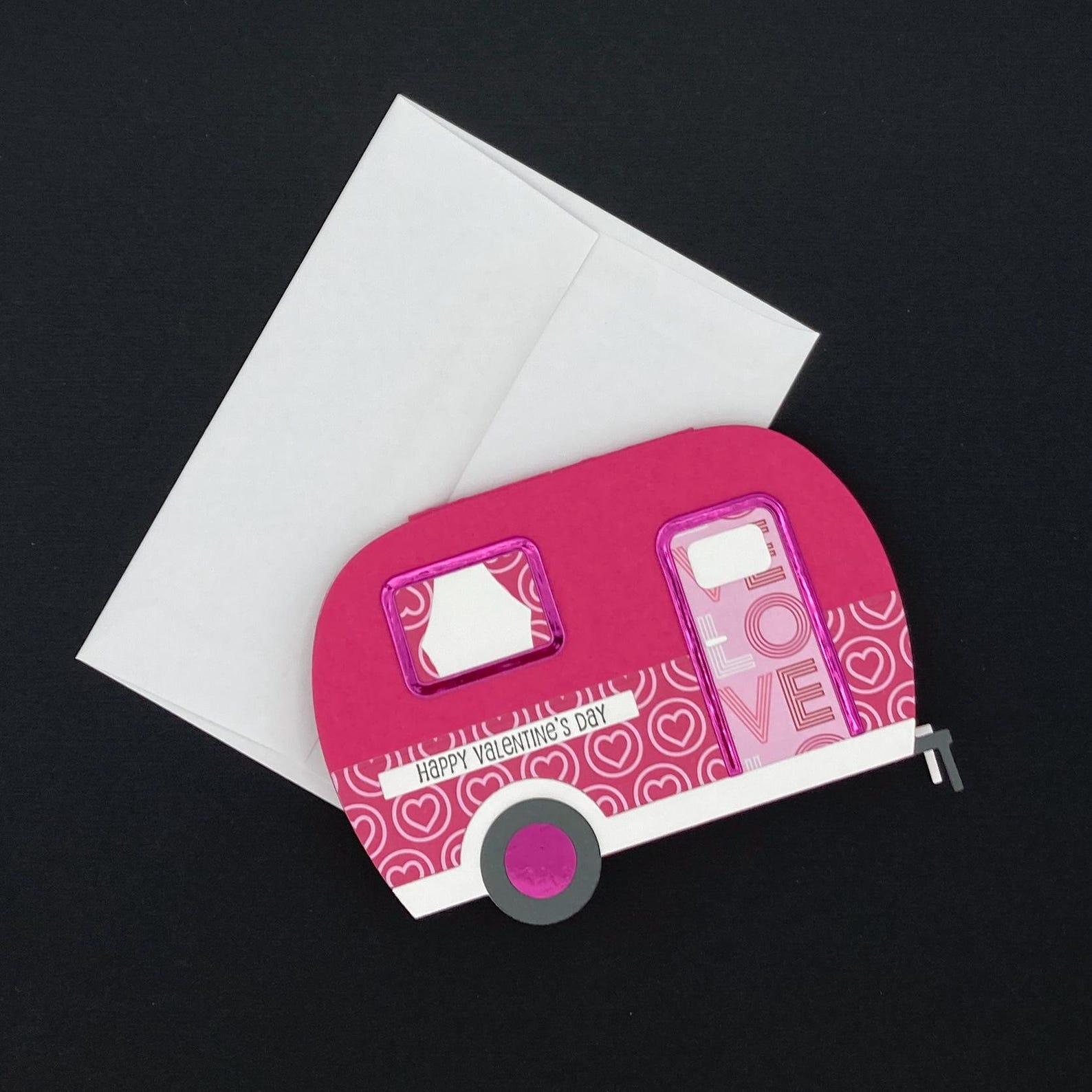 Valentine Camping Trailer Card - Etsy