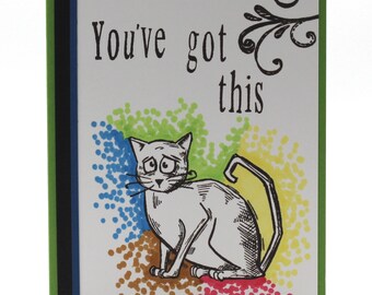 You Got This Studio Cat Card 1 Encouragement Card Funny - Etsy