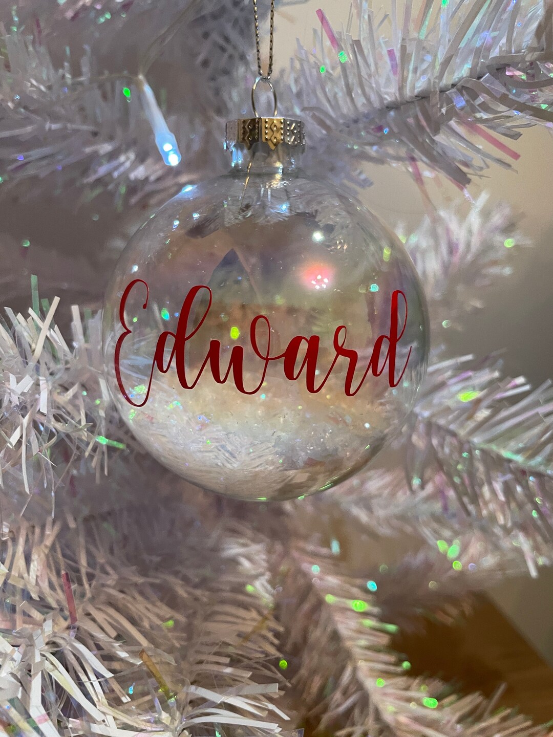 Personalised Glass Bauble | Personalised Christmas Bauble | Christmas ...