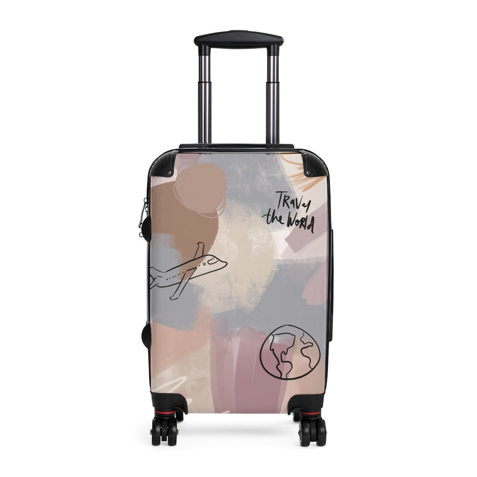 Boho Styled Suitcase Cover, Abstract Art Custom Luggage Cover, Gift for ...