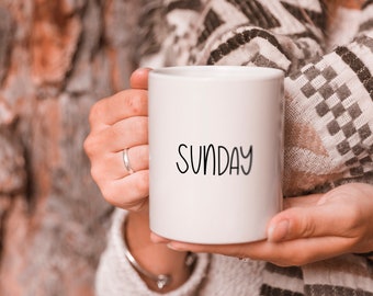 Sunday Fun Day Coffee Mug Sunday Drinking Mug Funny Humor - Etsy