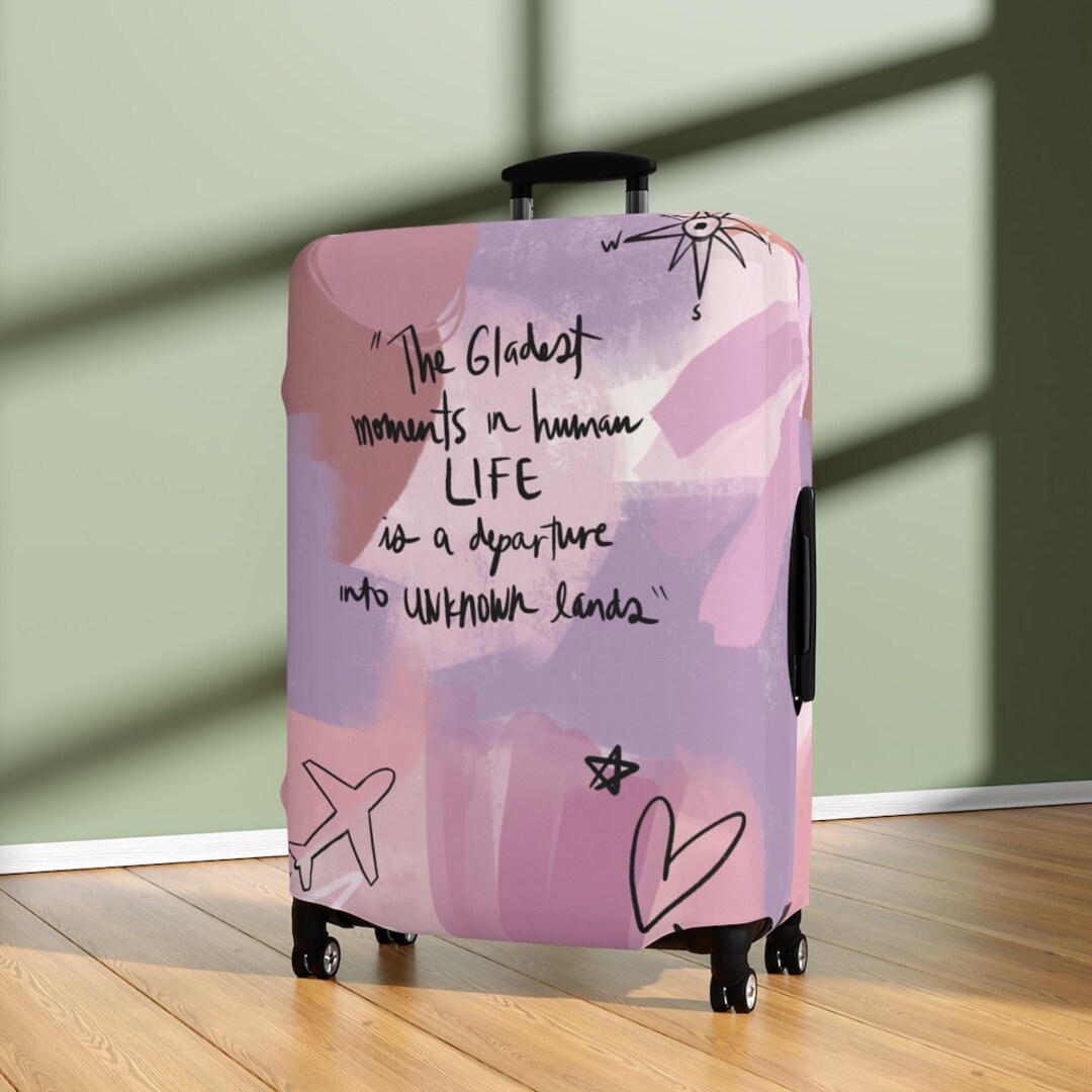 Pink Suitcase Cover Abstract Art Custom Luggage Cover Gift - Etsy
