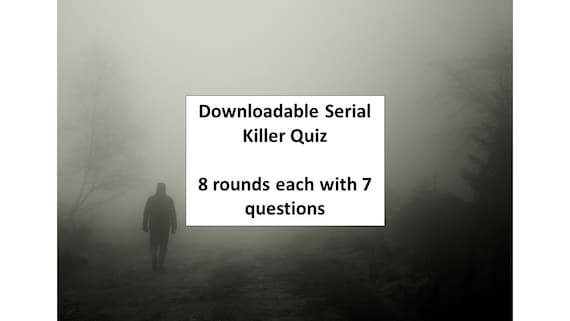Serial Killer Quiz 8 Round Downloadable Quiz Sheets to Play - Etsy