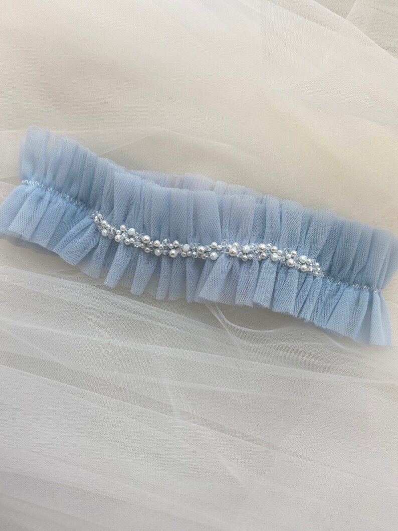 Bridal Pearl Garter Wedding Ivory Mesh Garter Bride Garter Set - Etsy