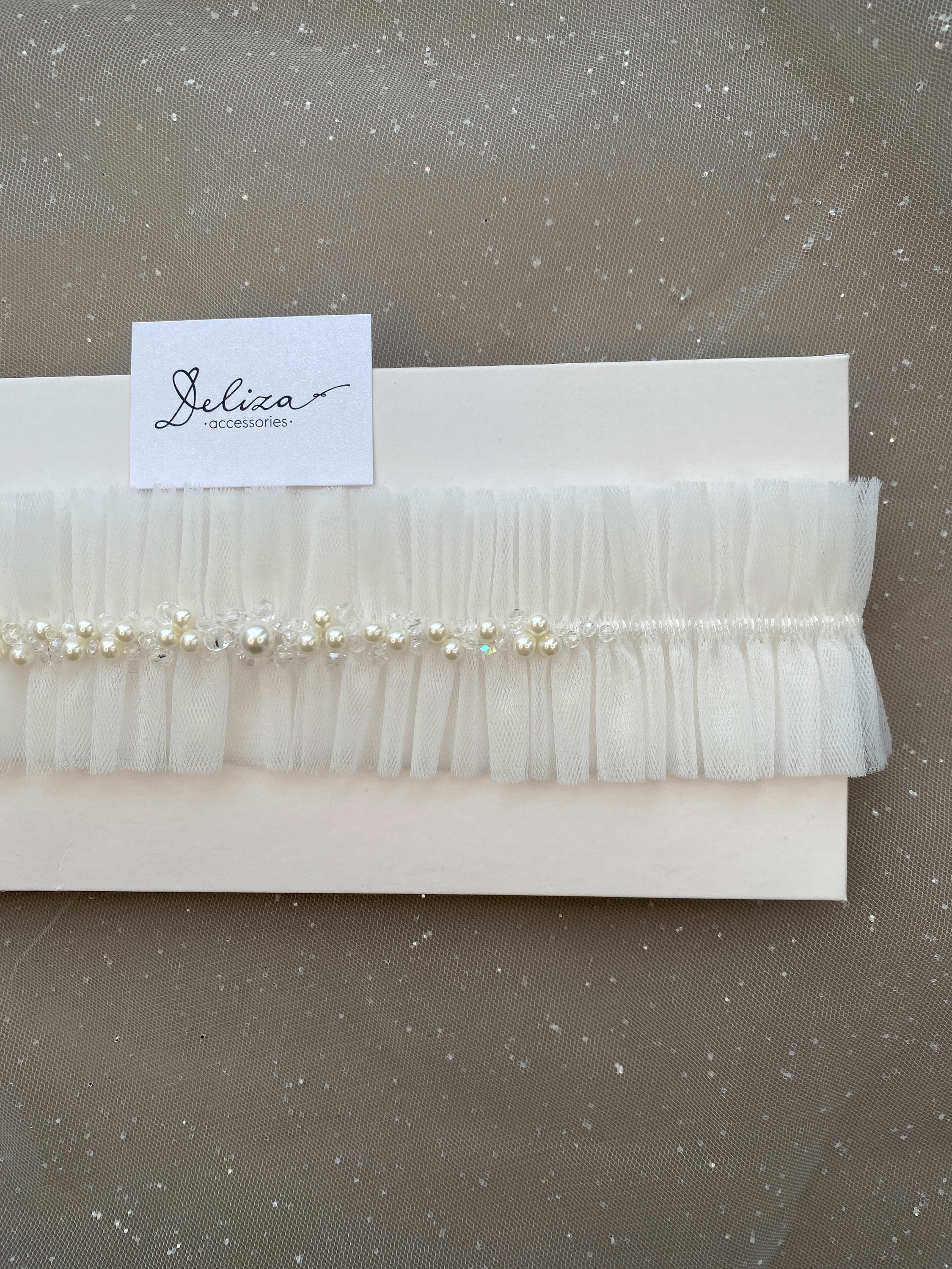 Bridal Pearl Garter Wedding Ivory Mesh Garter Bride Garter Set Classic ...