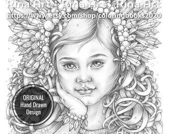 Pearl Coloring Page Printable Adult Colouring Pages Book | Etsy