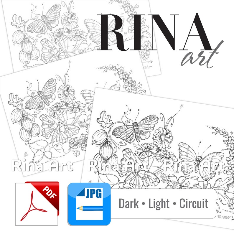 Summer Butterflies | Coloring Page | Printable Adult Colouring Pages ...