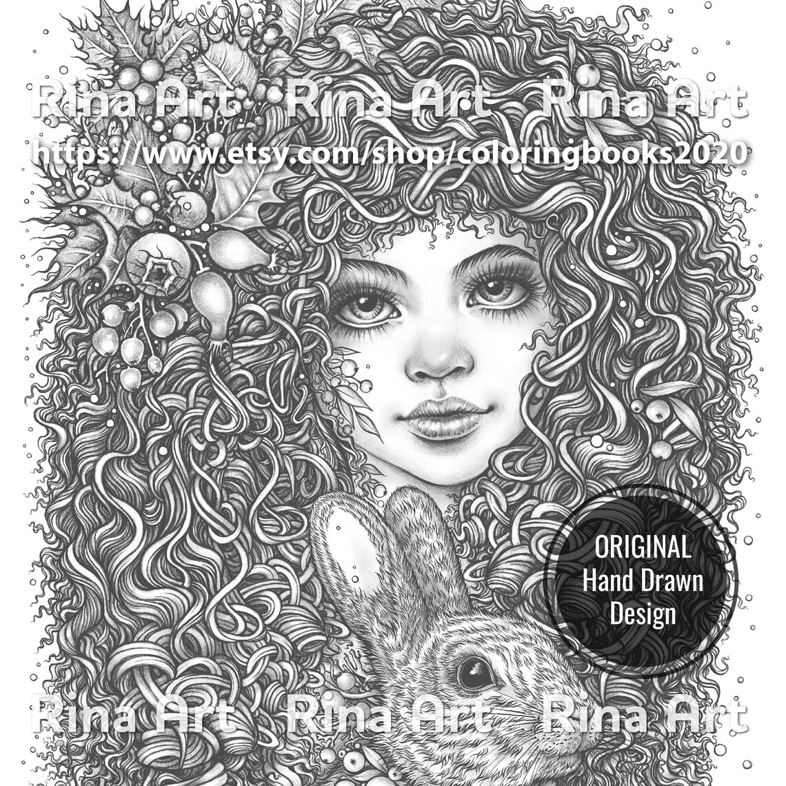 Winter Forest Fairy Coloring Page Printable Adult - Etsy