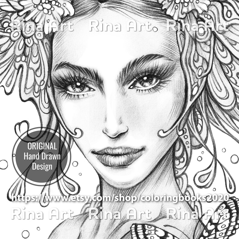 Titania Coloring Page Printable Adult Colouring Pages Book - Etsy