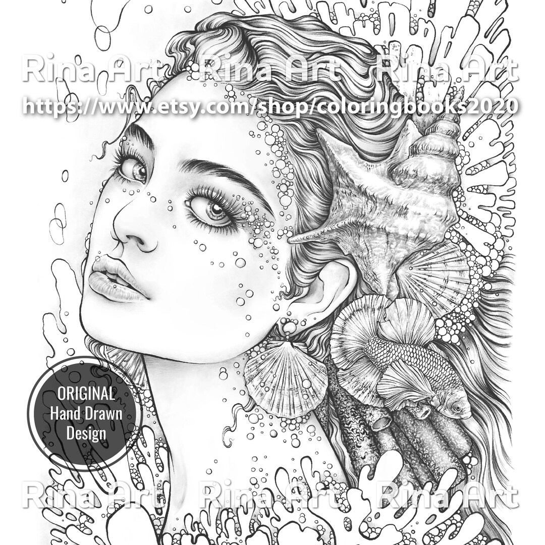 Pearl Princess | Coloring Page | Printable Adult Colouring Pages Book ...