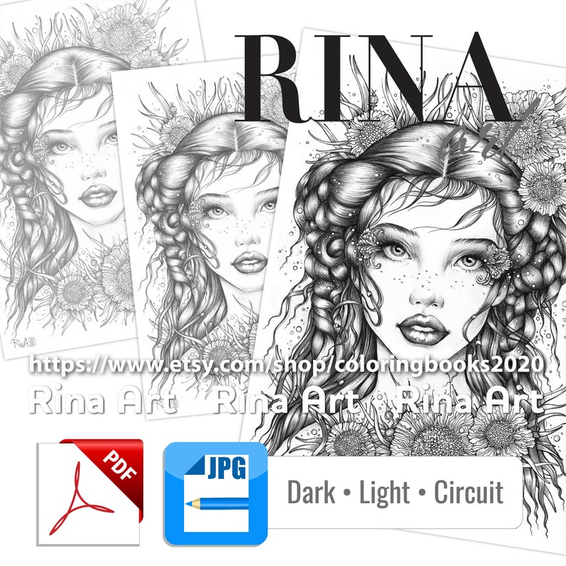 Flora Coloring Page Printable Adult Colouring Pages Book | Etsy