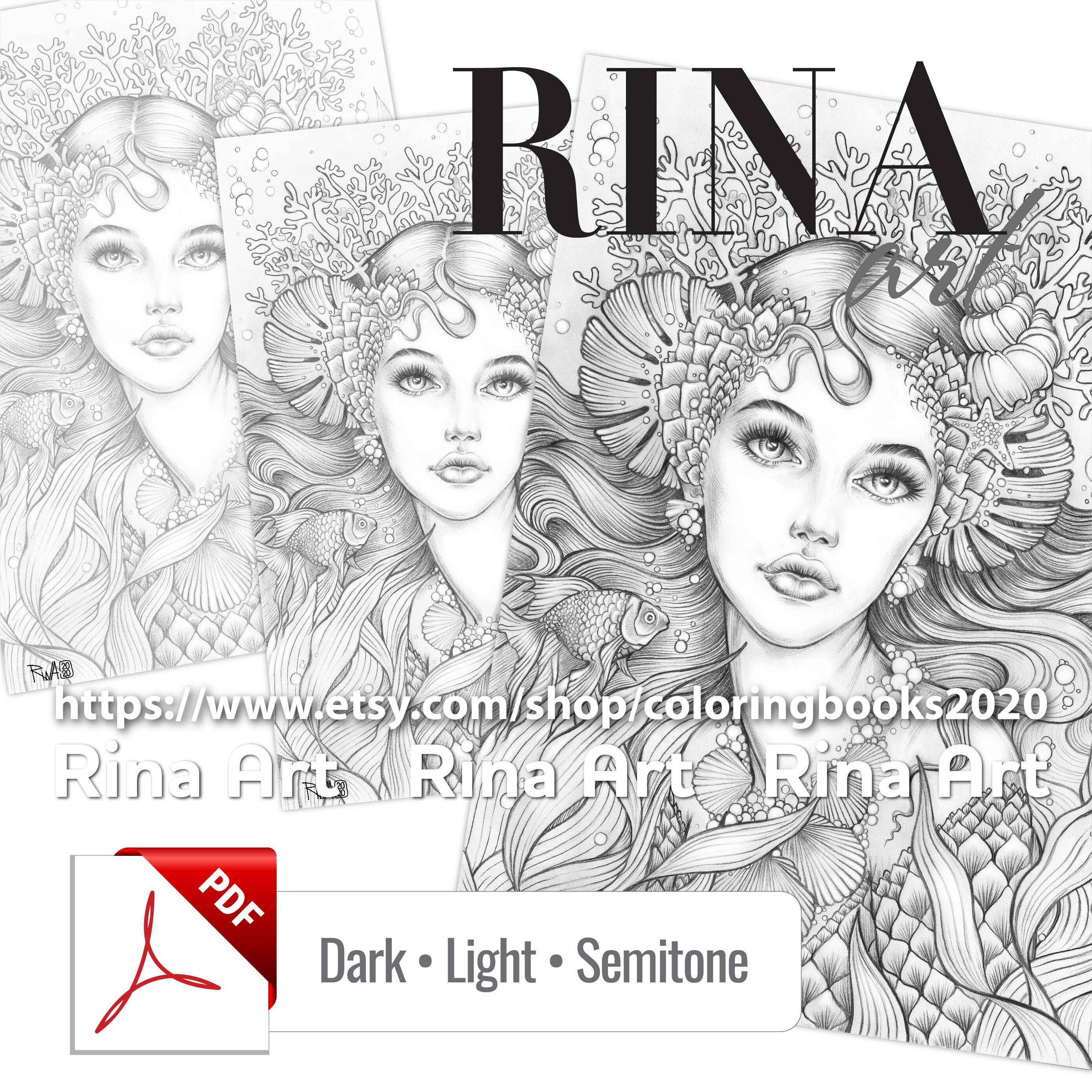 Sets 5 Coloring Page Printable Adult Colouring Pages Book | Etsy