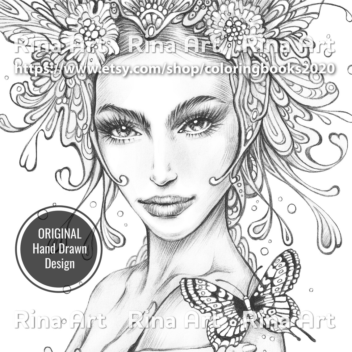 Titania Coloring Page Printable Adult Colouring Pages Book | Etsy