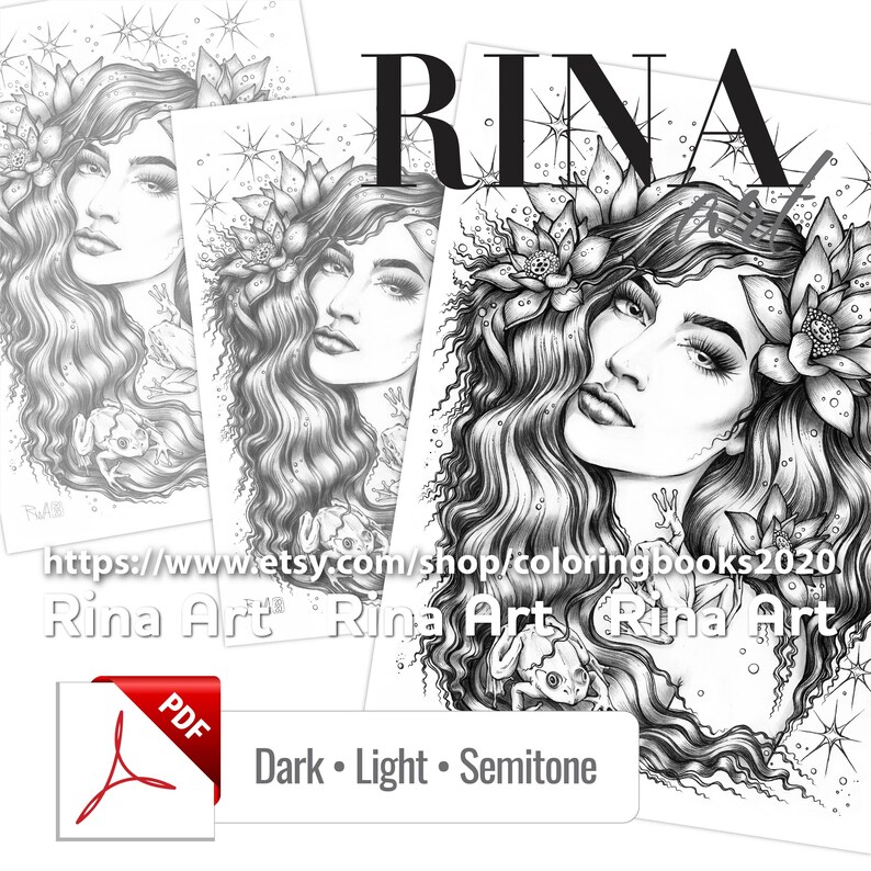 Sets 2 Coloring Page Printable Adult Colouring Pages Book | Etsy