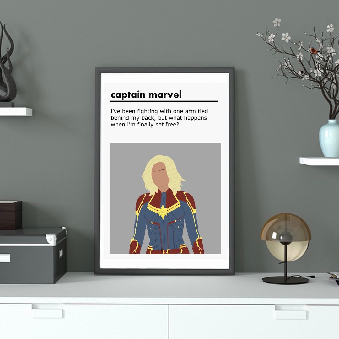 Captain Marvel Quote Avengers Print / Poster - Etsy UK