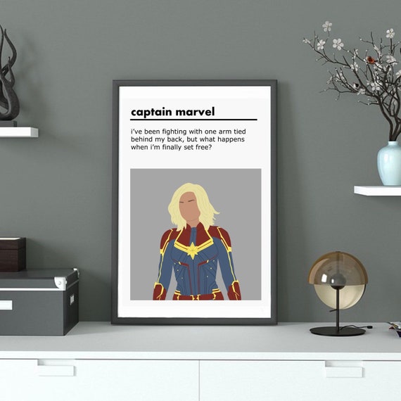 Captain Marvel Quote Avengers Print / Poster | Etsy