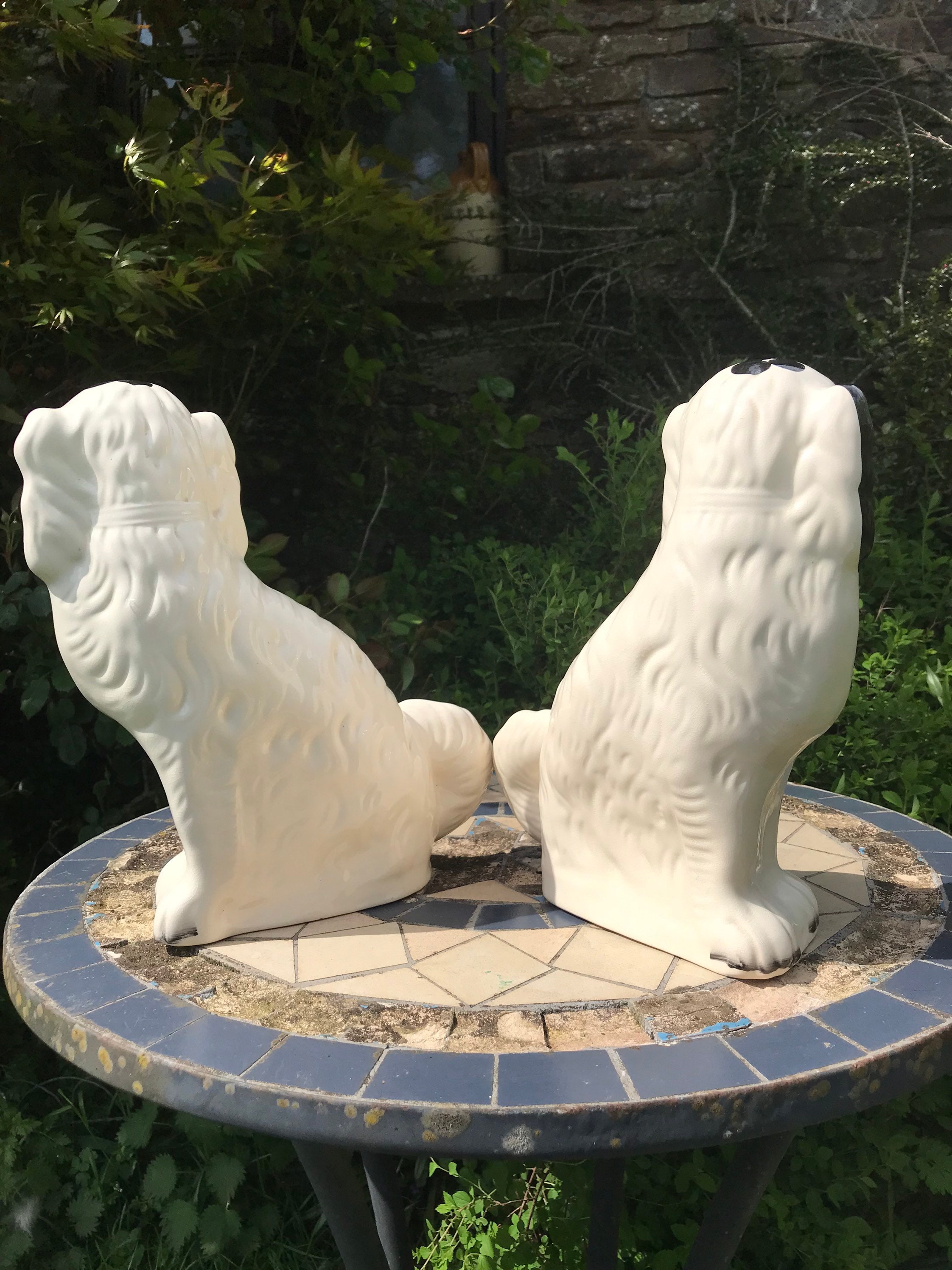 Arthur Wood Genuine Pair of Black and White 1930s Staffordshire Dogs11 ...