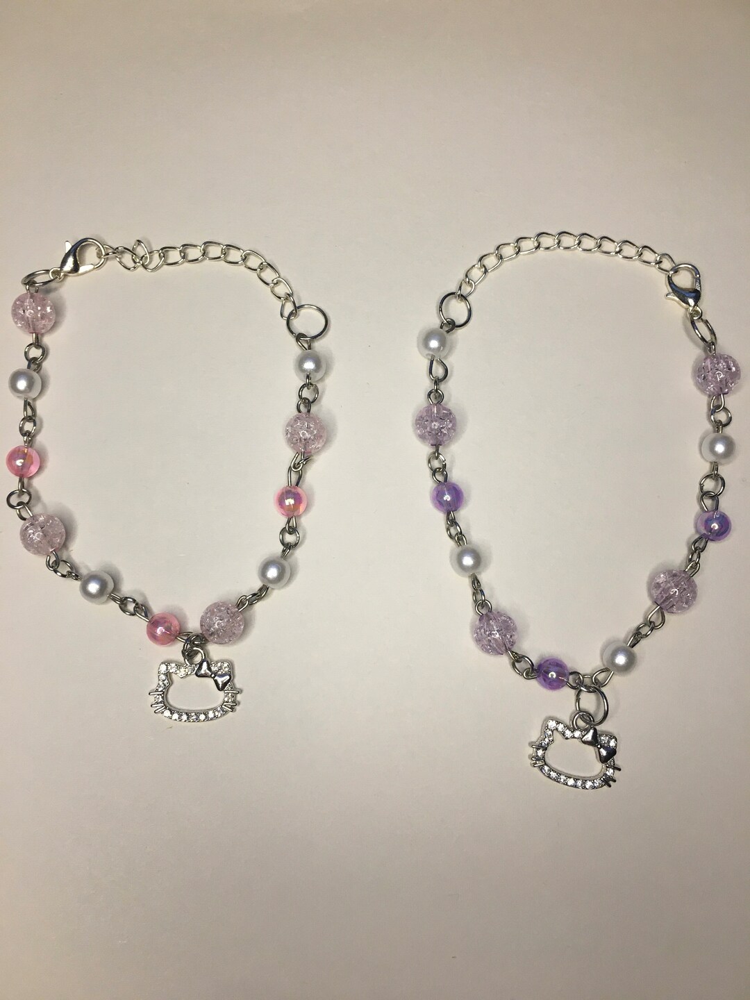 Hello Kitty Inspired Beaded Clutter Bracelets - Etsy
