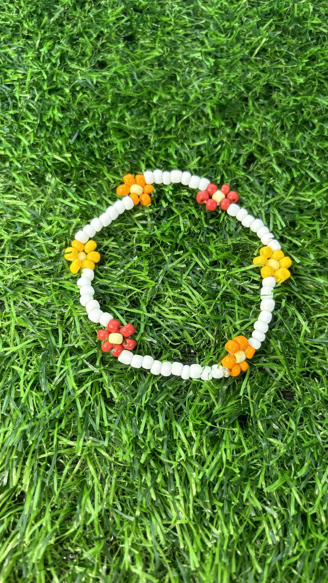 Halloween/fall Colors Flower Seed Bead Bracelet - Etsy