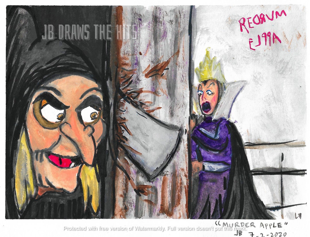 Murder Apple acuarelas tinta - Etsy España