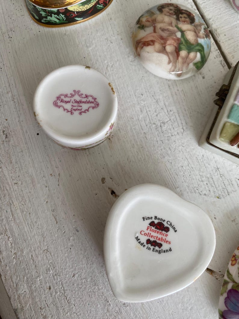 7 Vintage Porcelain Trinket Boxes - Etsy