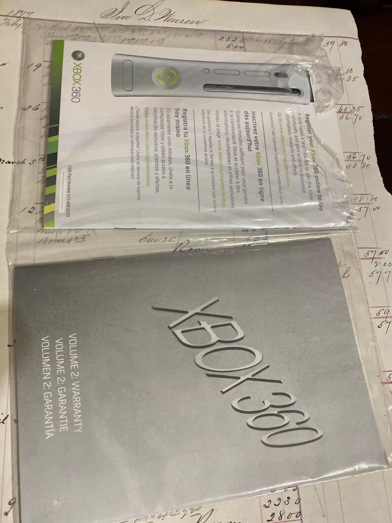 Microsoft Xbox 360 White Console Setup Guide Instruction Manual X11 ...