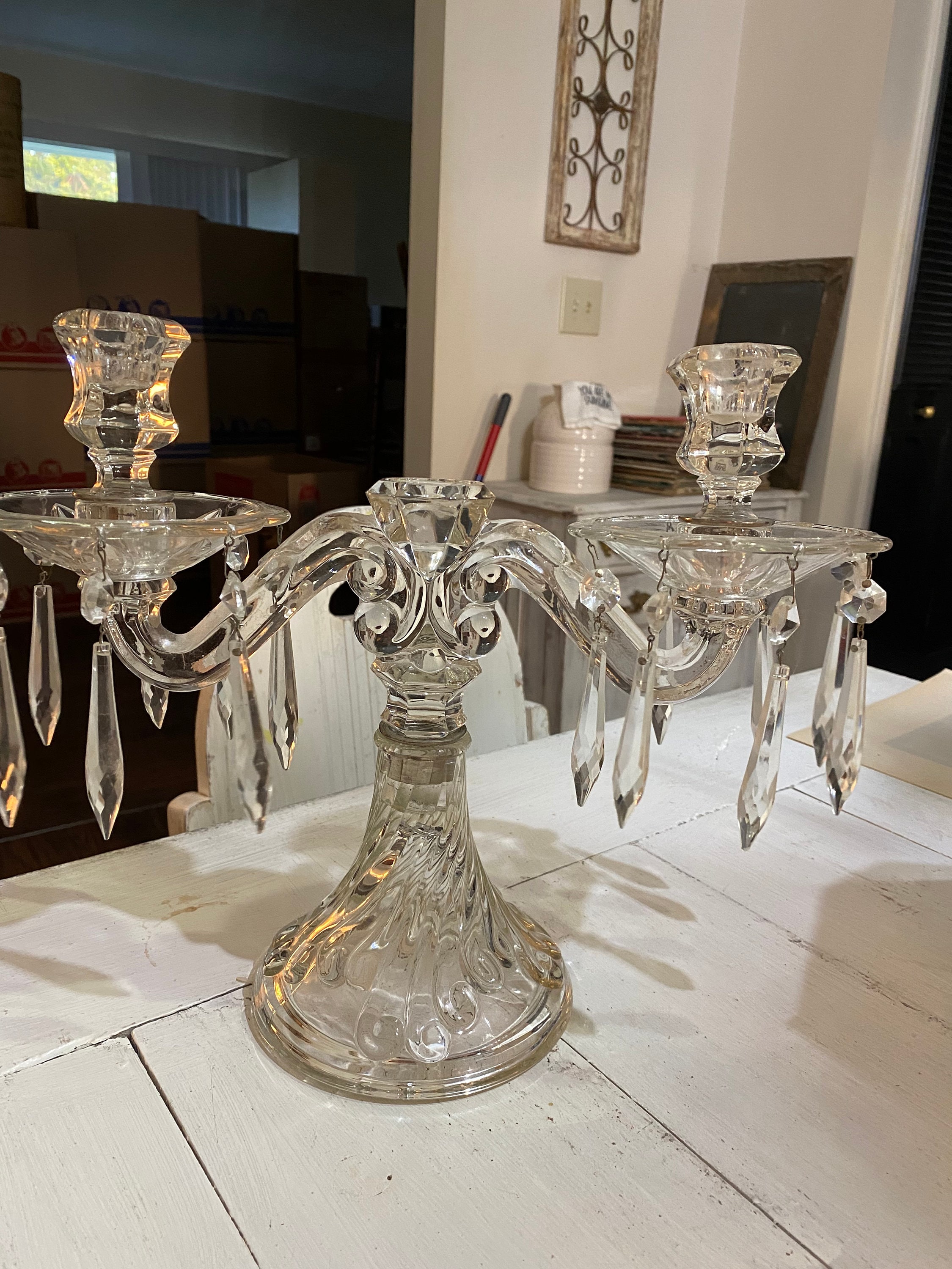 Vintage Double Crystal Candle Opera - Etsy