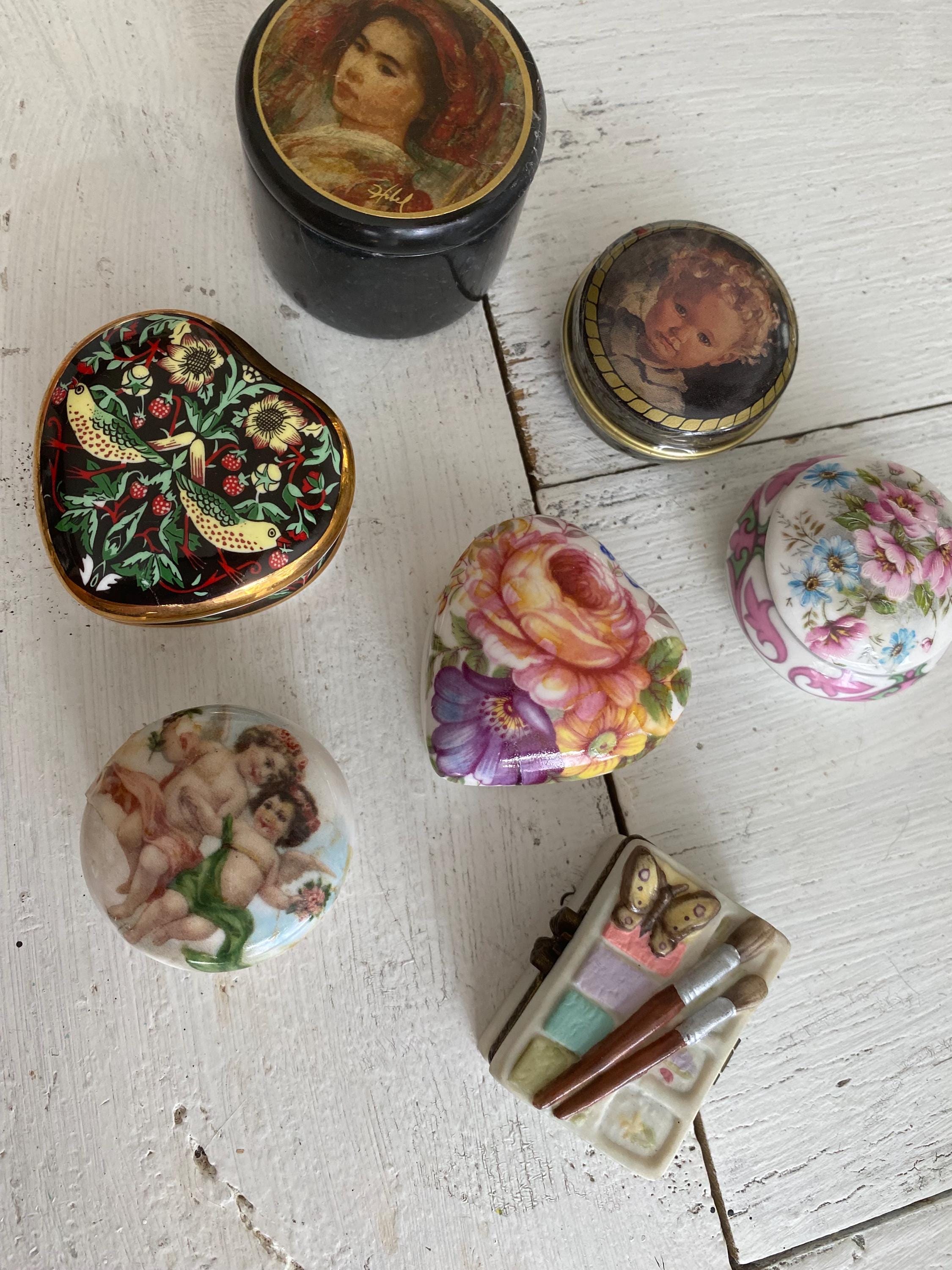 7 Vintage Porcelain Trinket Boxes - Etsy