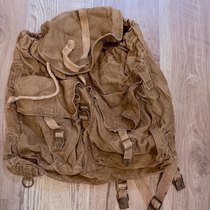 Vintage Czech Army Vintage Rucksack With Y Straps Suspenders M60 Canvas ...