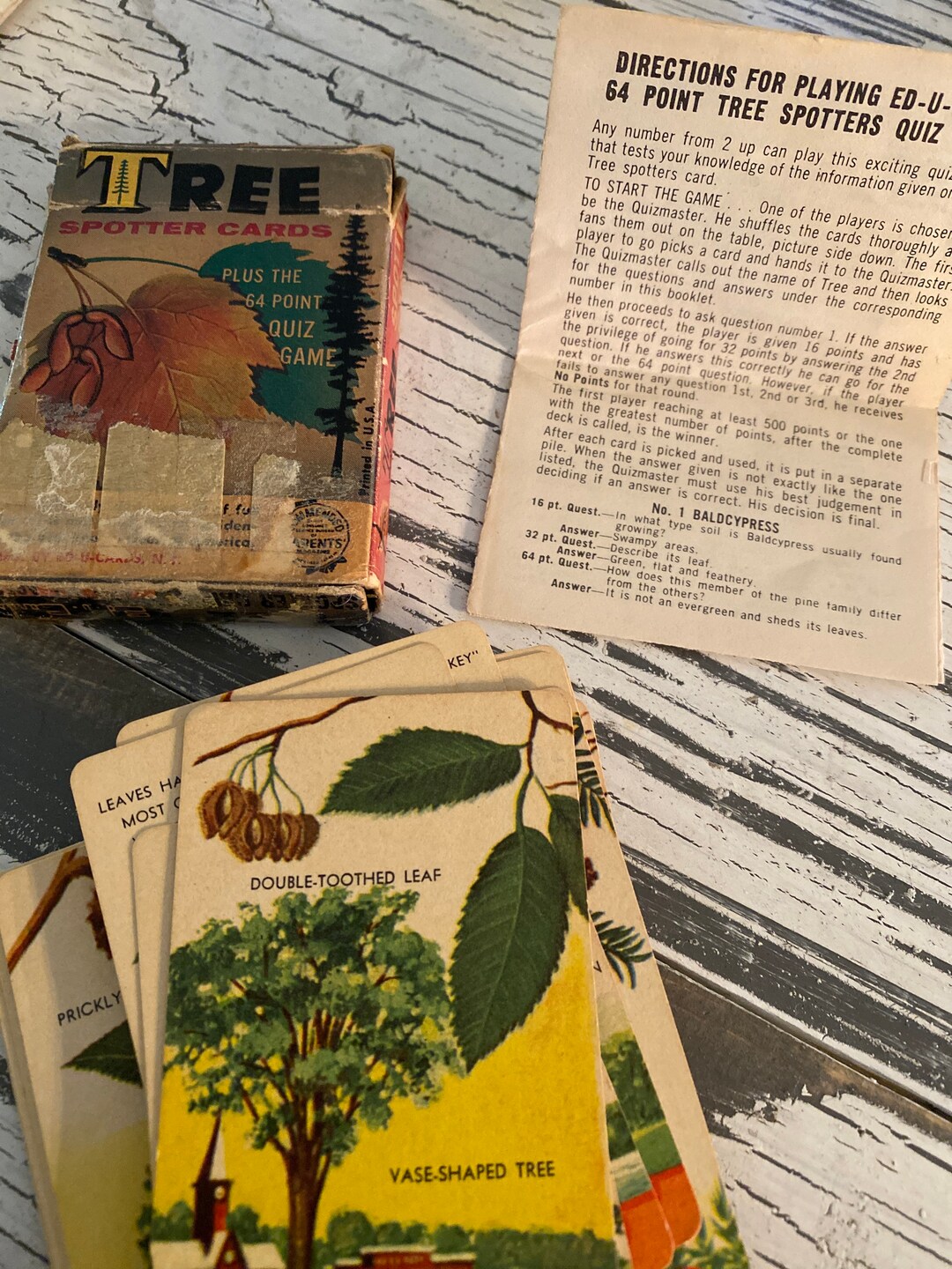 Vintage Tree Spotter Cards - Etsy