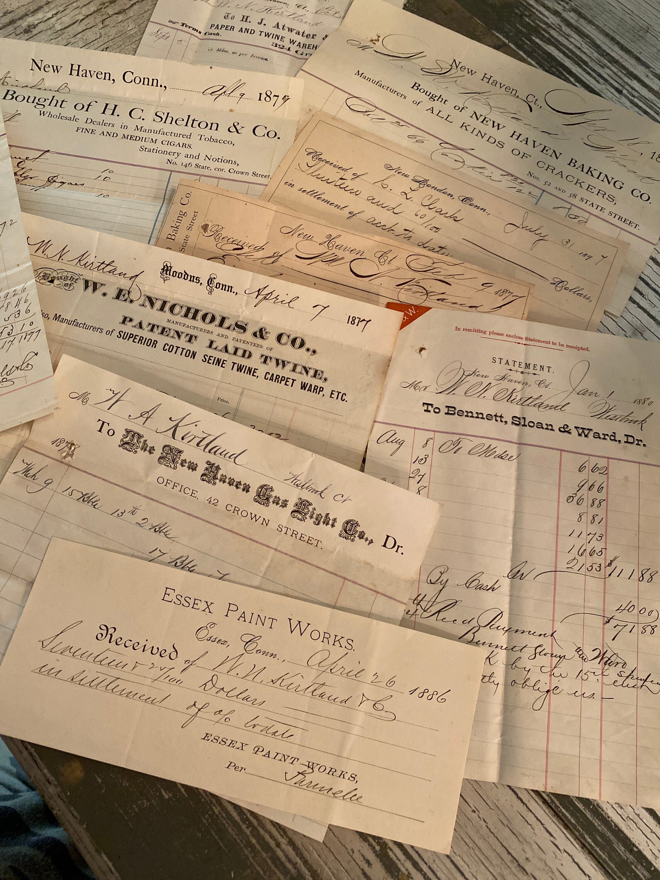10 Antique 1800’s Cash Receipts - Etsy